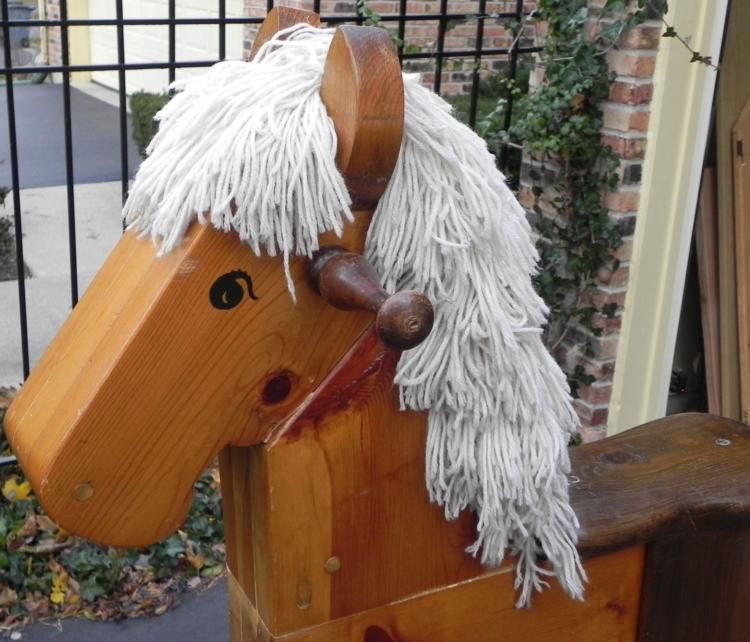 Large Wooden Rocking Horse Adult Size Hand Made