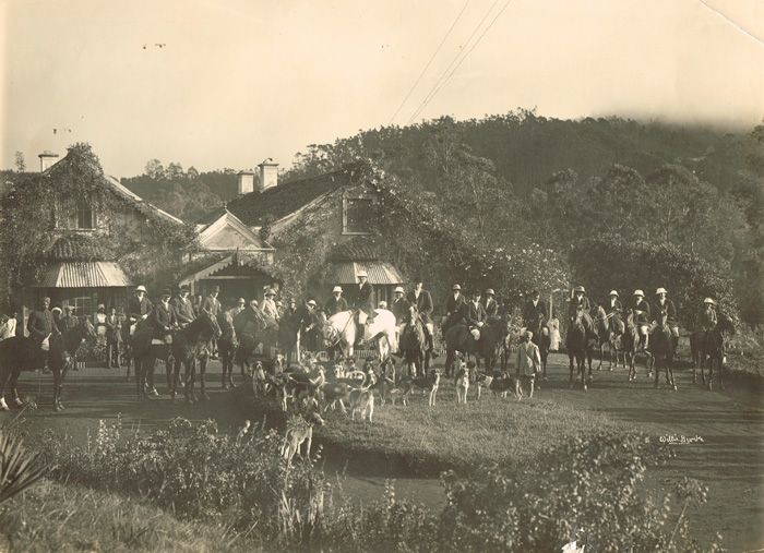 circa 1920: Willie Burke hunting scene photographs of Indian colonial life