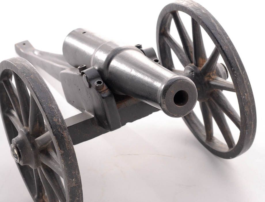 Large Black All-Steel 1/4 Scale Cannon