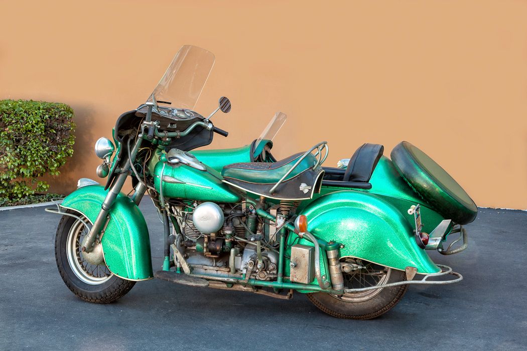 1941 Indian 4-Cyl. Motorcycle & Sidecar