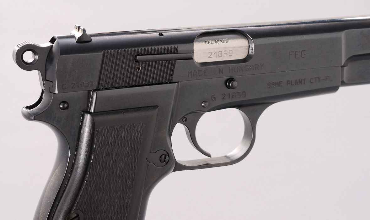 Lithuanian Police Model P9M SA Pistol, by FEG