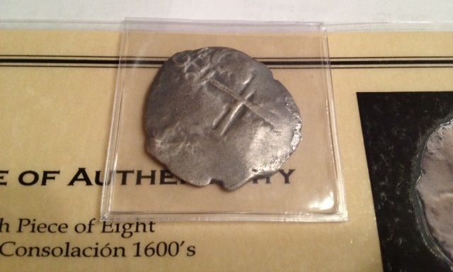 1681 1 Reales Spanish Shipwreck Silver Coin W/Coa