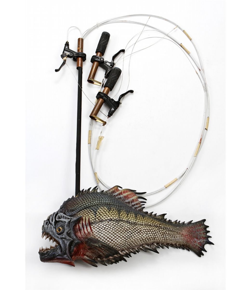 PIRANHA 3DD SCREEN USED HERO ANIMATRONIC CABLE PUPPET SEEN IN CLOSE UP ...