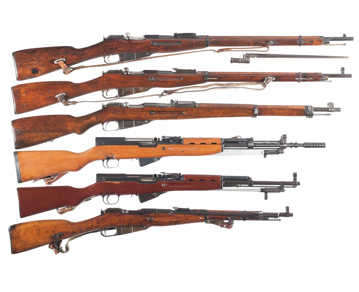 Six Military Long Guns