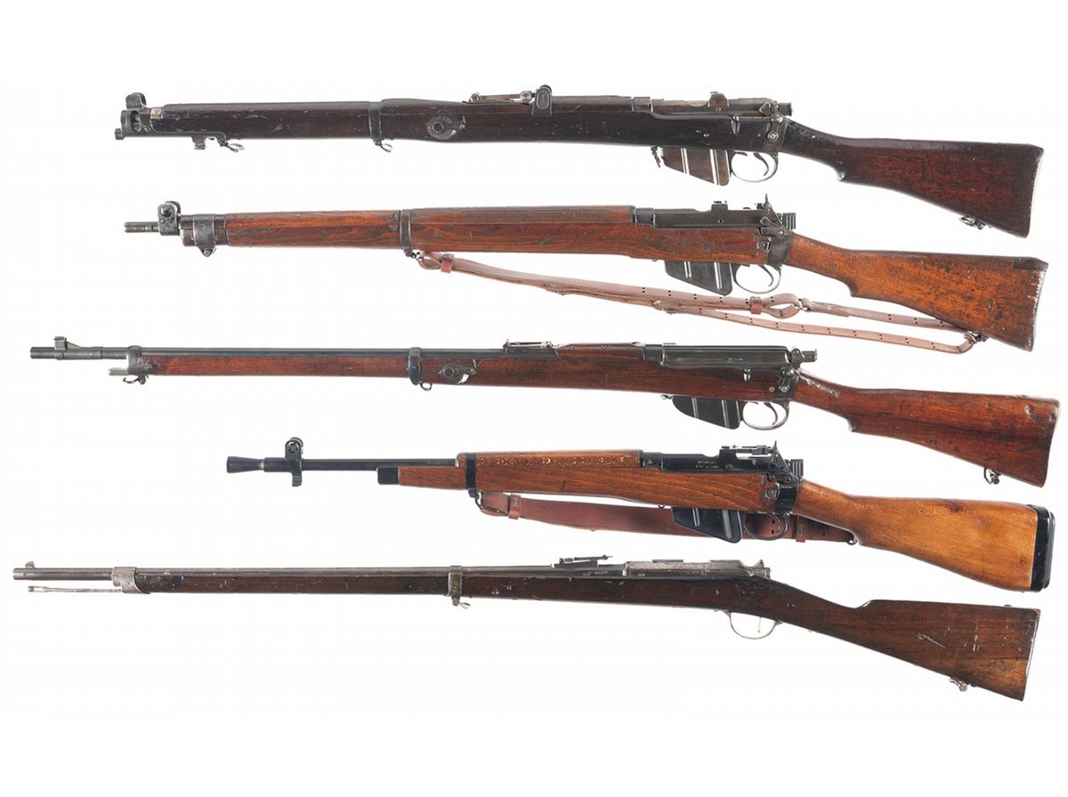 Five Bolt Action Military Long Guns