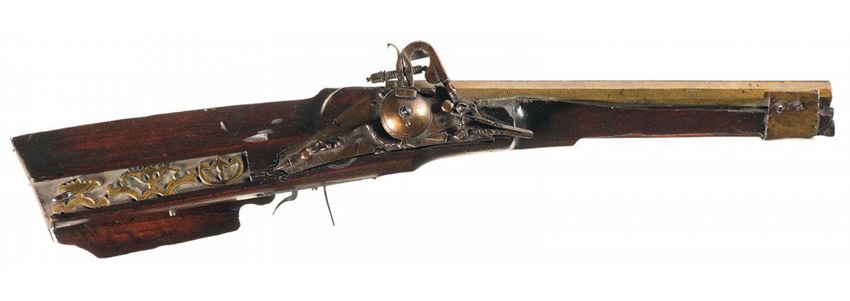 Unmarked Double Barrel Wheel Lock Carbine