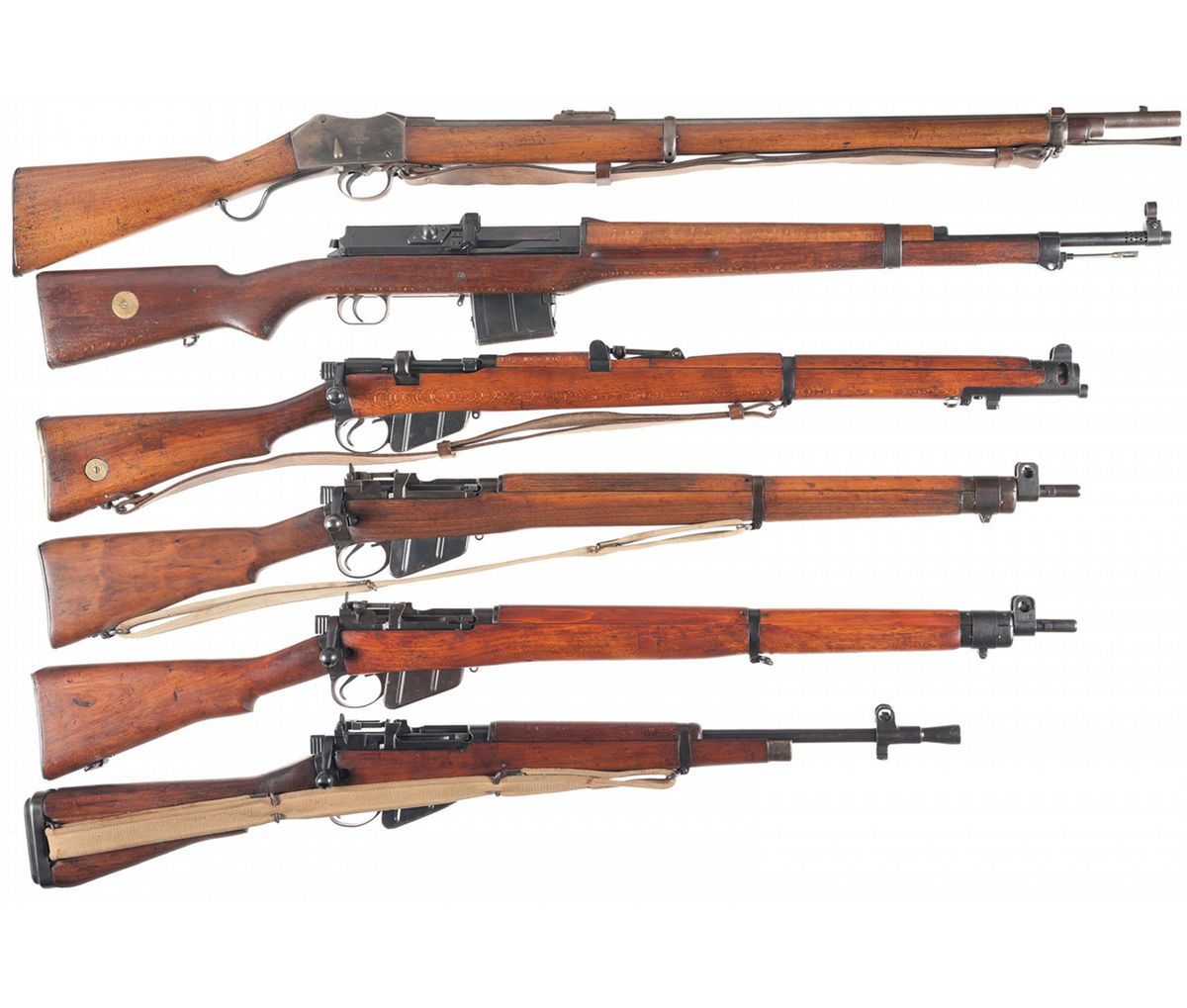 Six Military Long Guns