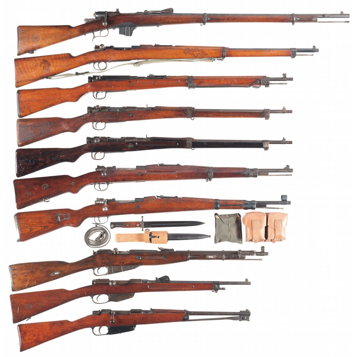 Ten Military Bolt Action Rifles