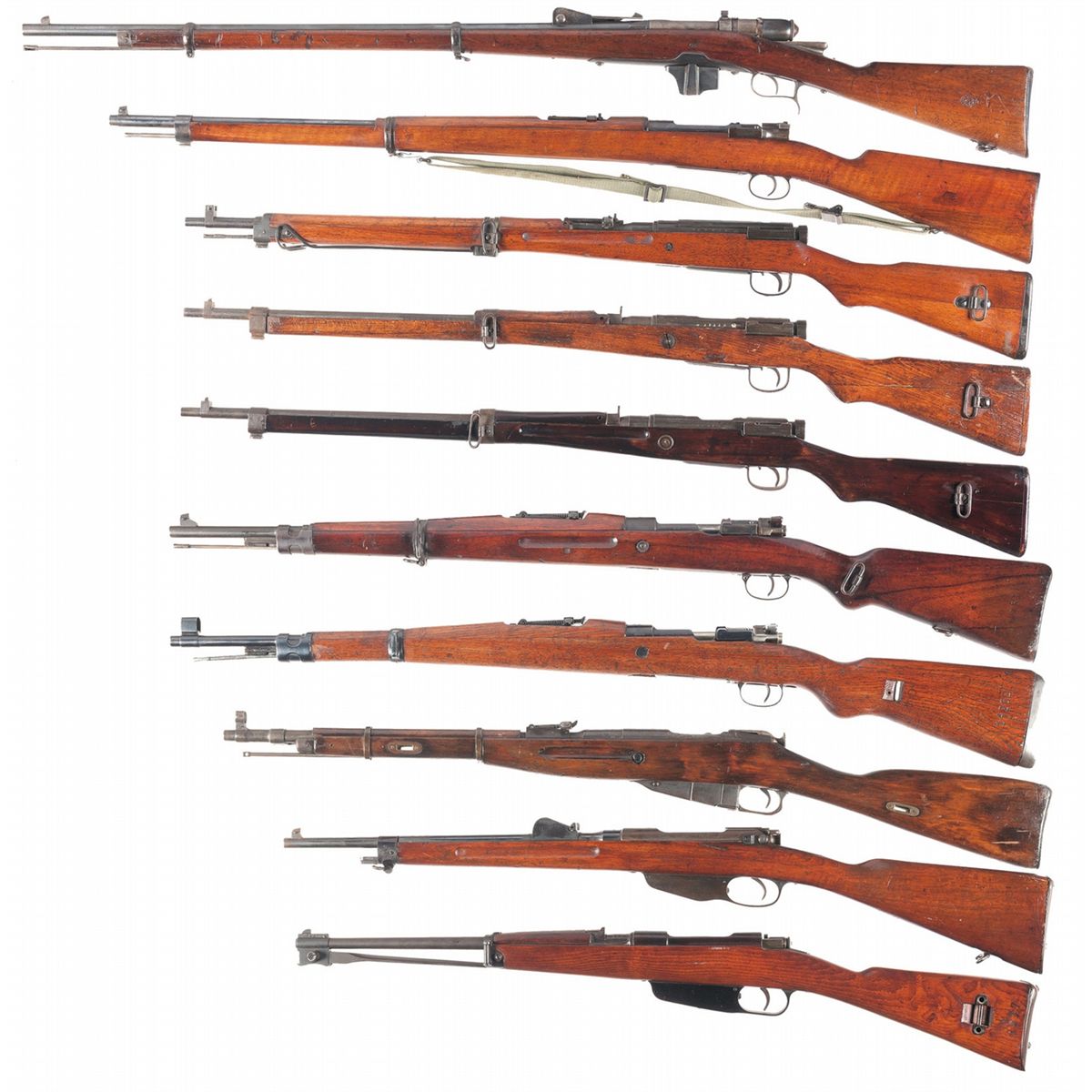 Ten Military Bolt Action Rifles