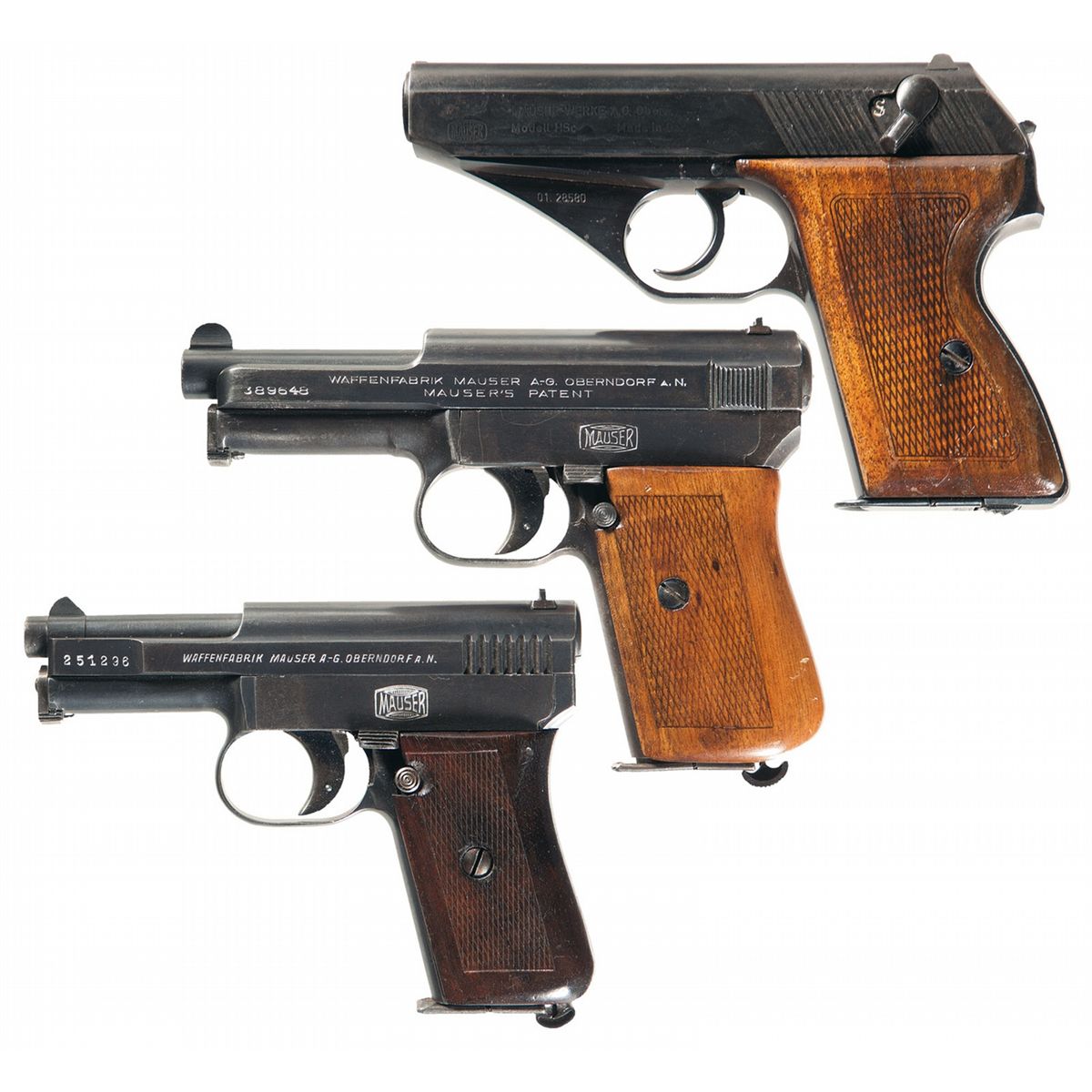 Collector's Lot of Three Mauser Semi-Automatic Pistols