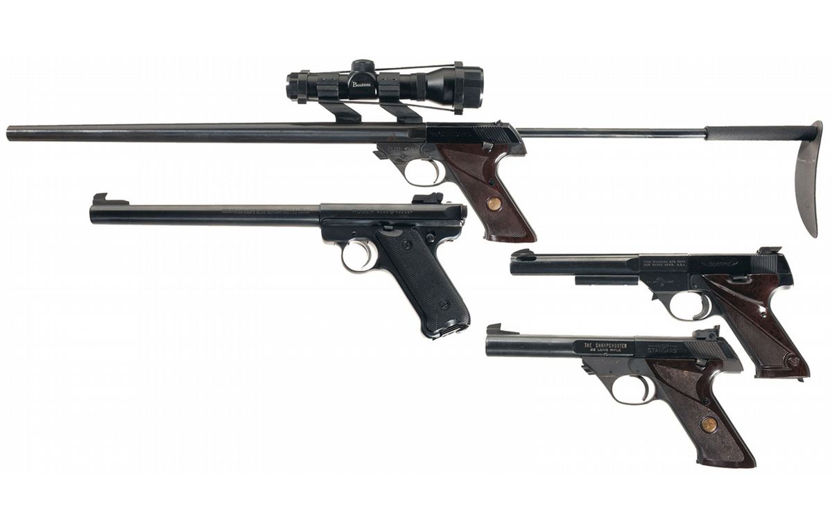 Four .22 Caliber Target Pistols