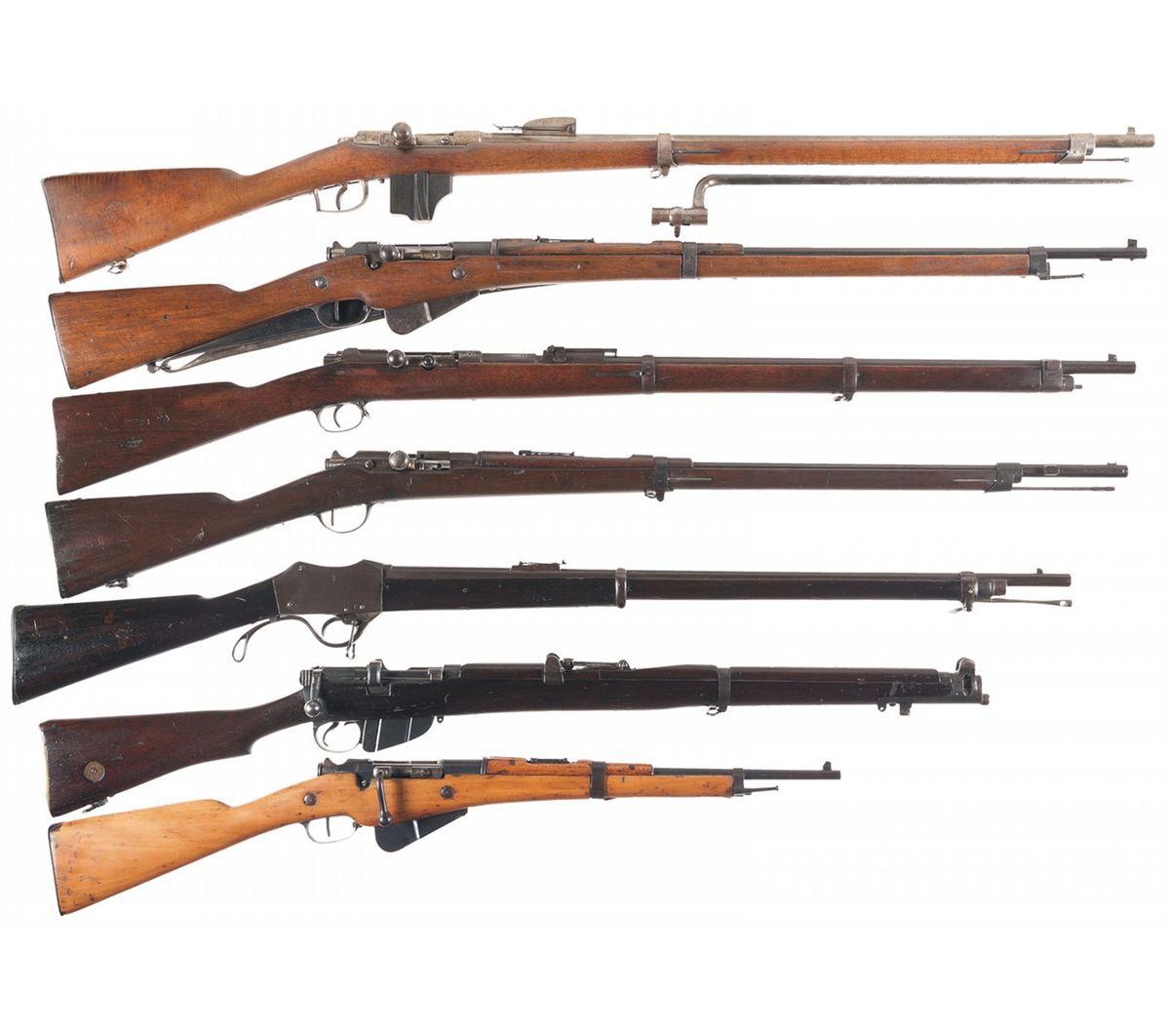 Seven European Military Long Guns