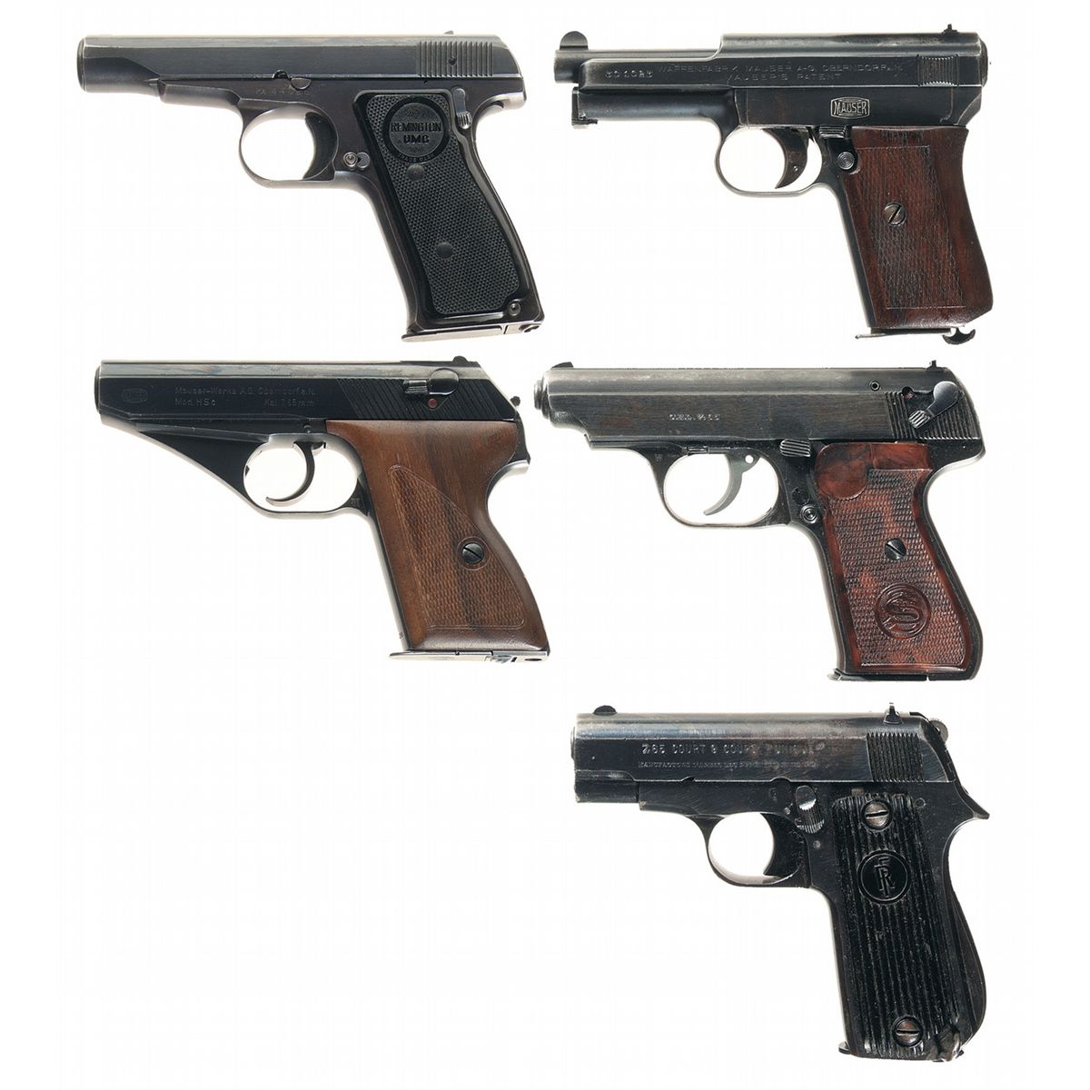 Five Semi-Automatic Pistols
