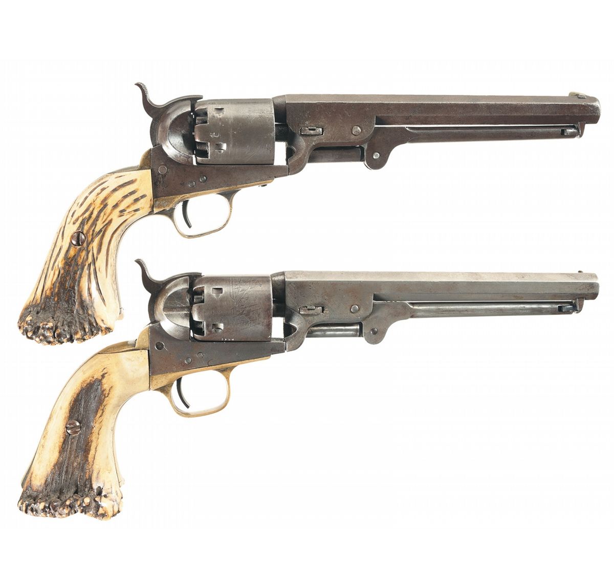 Collector's Lot of Two Colt Model 1851 Navy Percussion Revolvers with ...
