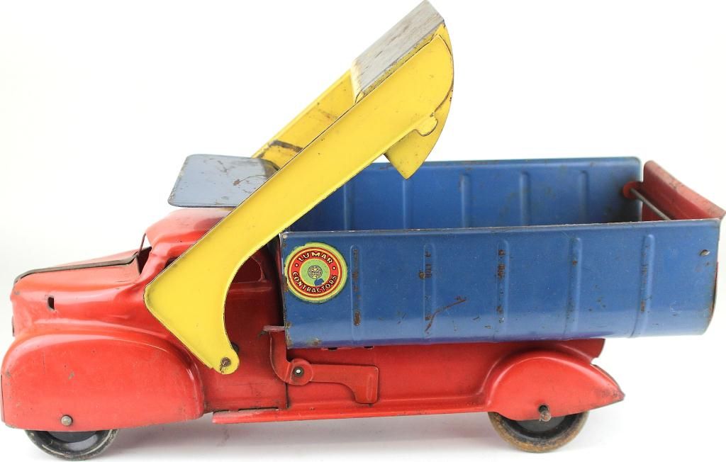 Lumar vintage press tin toy truck