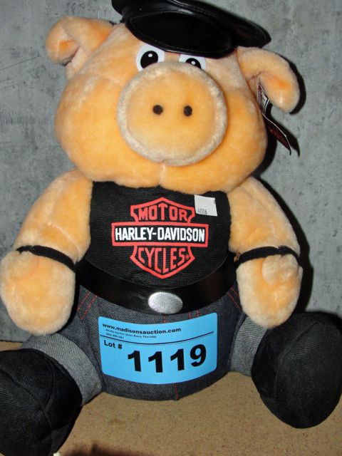 Harley davidsons motorcycles stuffed pig