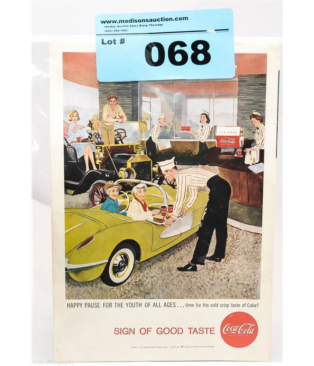 Vintage coca cola advertisment brochure