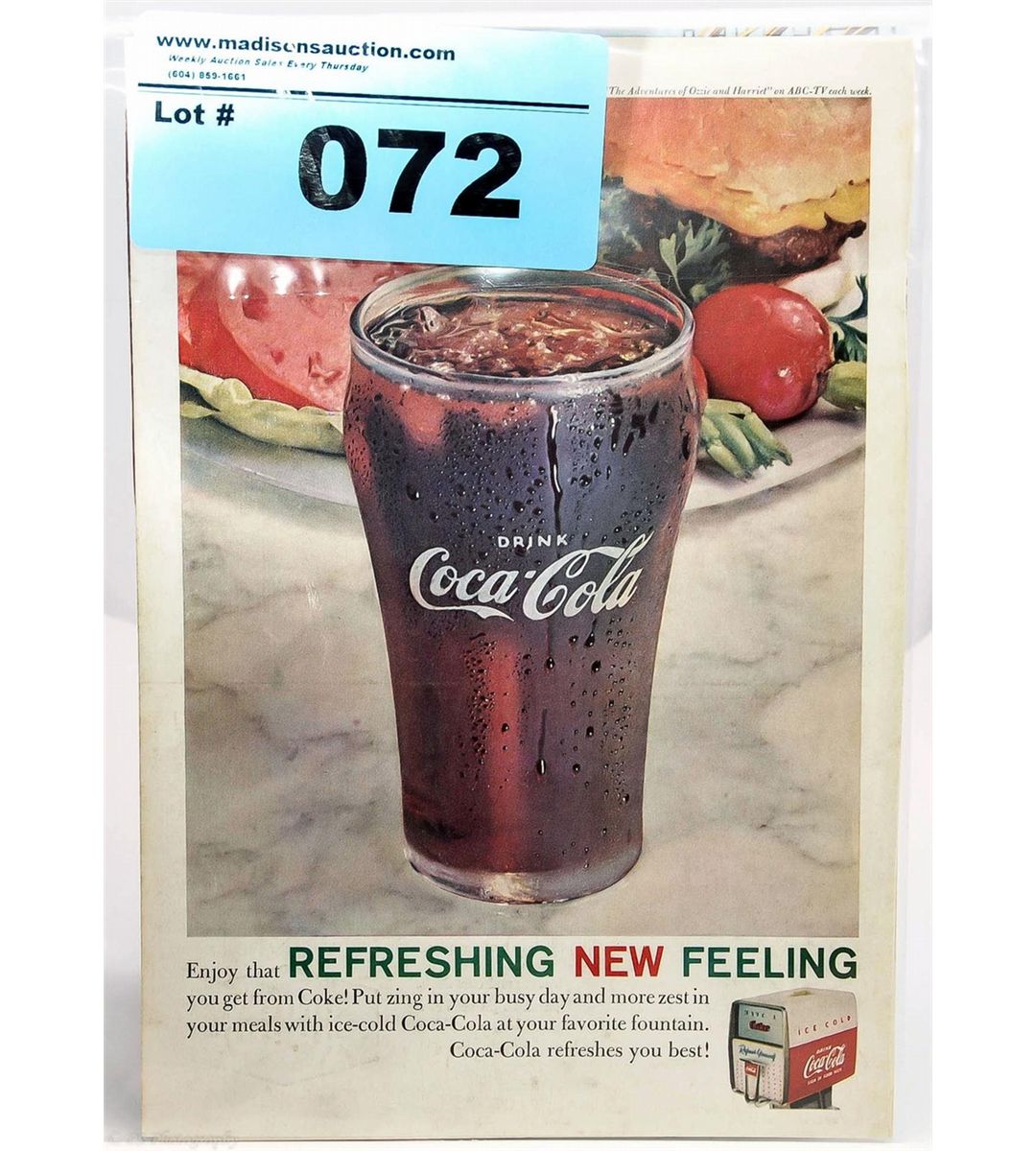 Vintage coca cola advertisment brochure