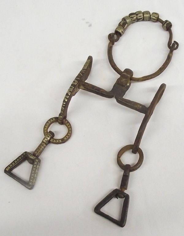 17-1800s Spanish Colonial Sterling Inlay Ring Bit