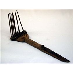 Antique Wooden Flax Heckling Comb
