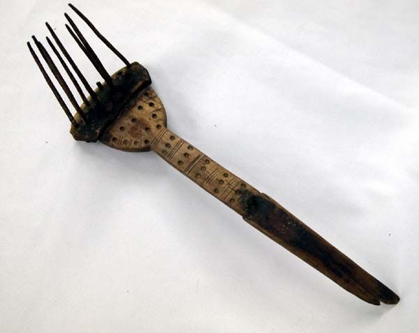 Antique Wooden Flax Heckling Comb