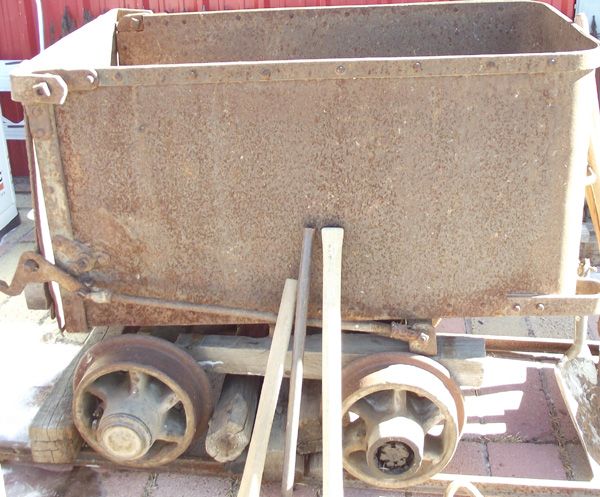 Antique Arabella Mining Metal Ore Cart