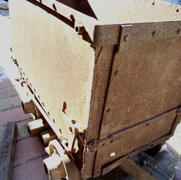 Antique Arabella Mining Metal Ore Cart