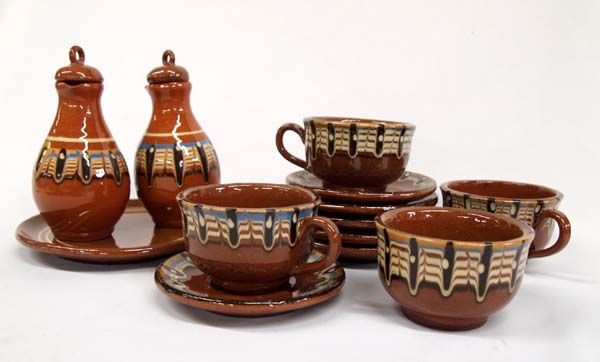 Troyan Pottery from Bulgaria, 15 pcs.