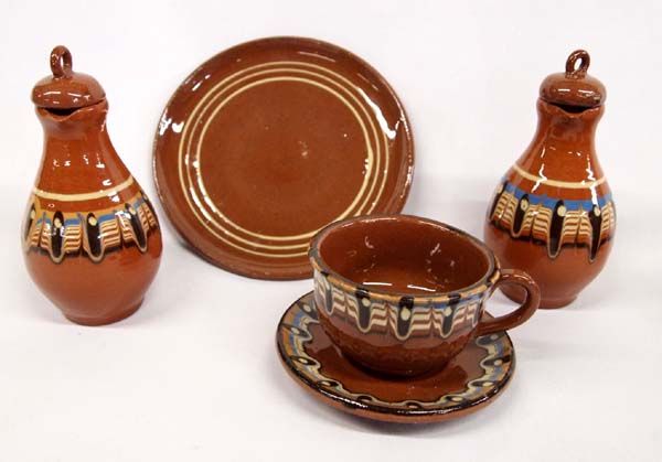 Troyan Pottery from Bulgaria, 15 pcs.