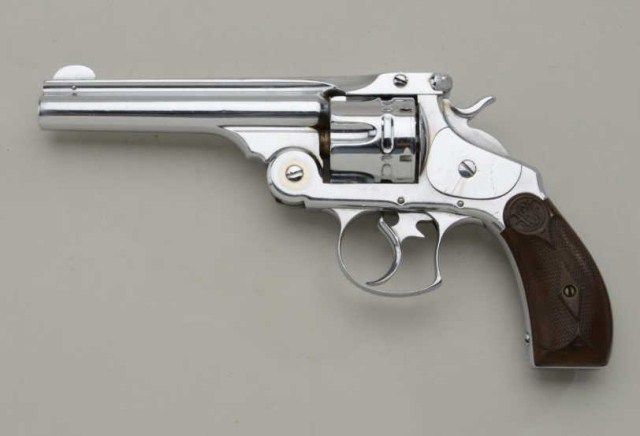 Smith & Wesson 1st Model .44 Top Break DA revolver, re-nickeled finish ...