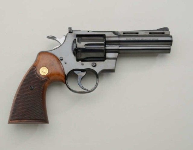 Colt Python DA revolver, .357 Magnum cal., 4” ventilated rib barrel ...