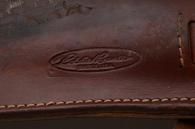 Heavy duty basket weave bolt-action rifle leather scabbard by Eddie ...