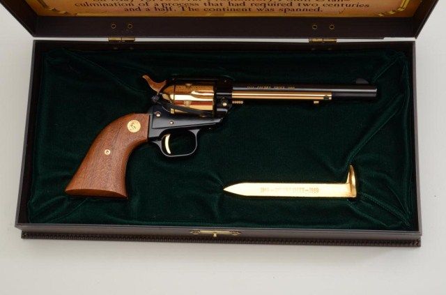 Colt Frontier Scout Golden Spike Commemorative (1869-1969) revolver ...