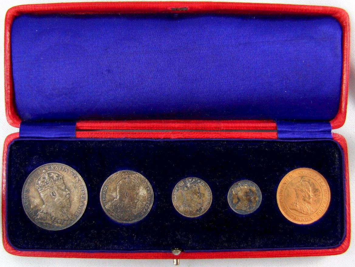 1908 Specimen Set complete in Original Red Case.
