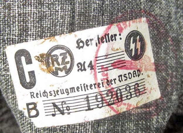 GERMAN NAZI WAFFEN SS DESK FLAG AND SS FM ARM BAND