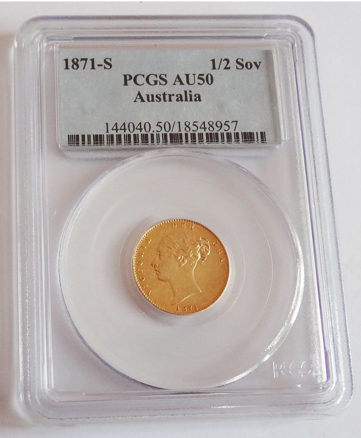 Australia 1871 S Half Sovereign