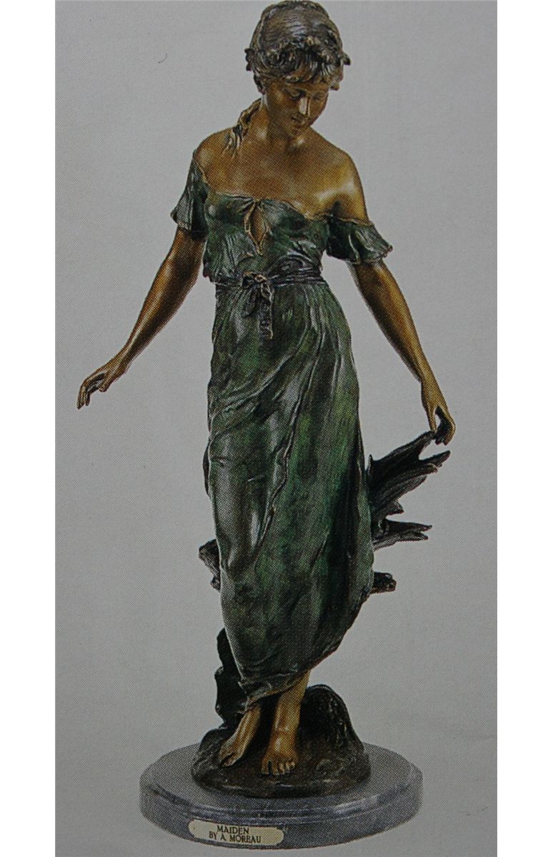 "MAIDEN" BRONZE SCULPTURE - A. MOREAU