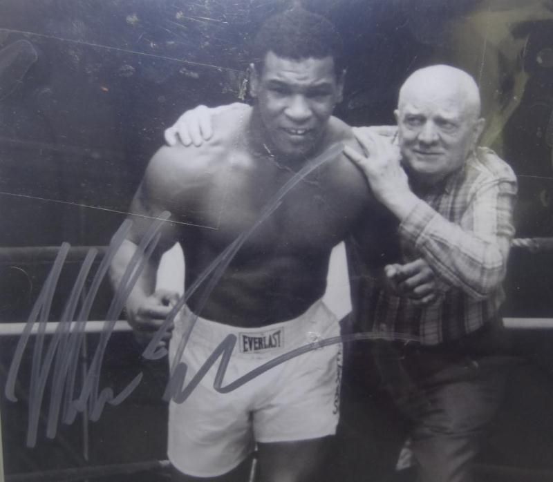 SIGNED-Mike Tyson & Cus D'Amato 8x10 PSA/DNA