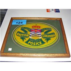 British columbia provincial police sew on patch