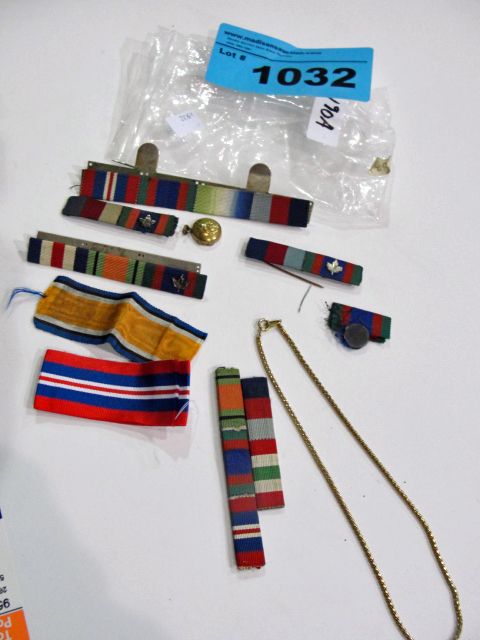 Bag of assorted military uniform bars