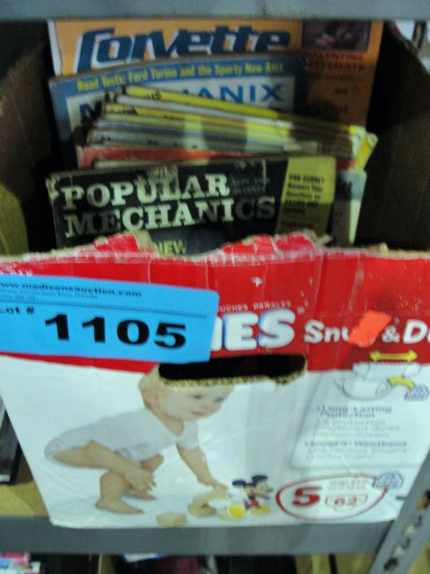 Box of vintage magazines;