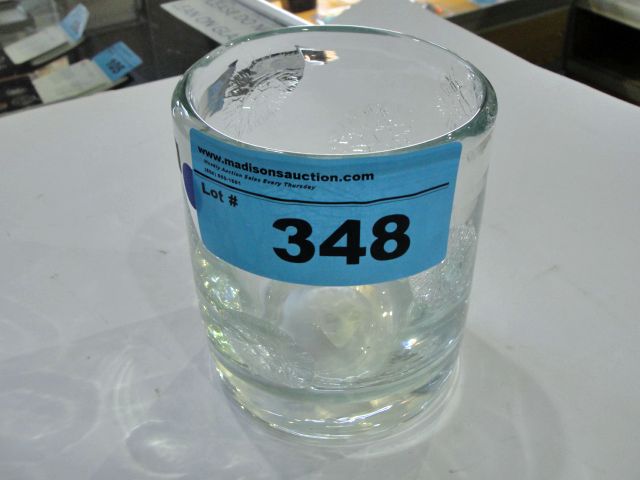 18k spore clear glass 6" vase