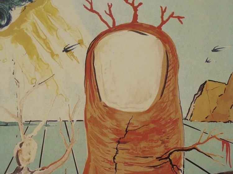 Salvador Dali : The Thumb Surrealistic Art Print