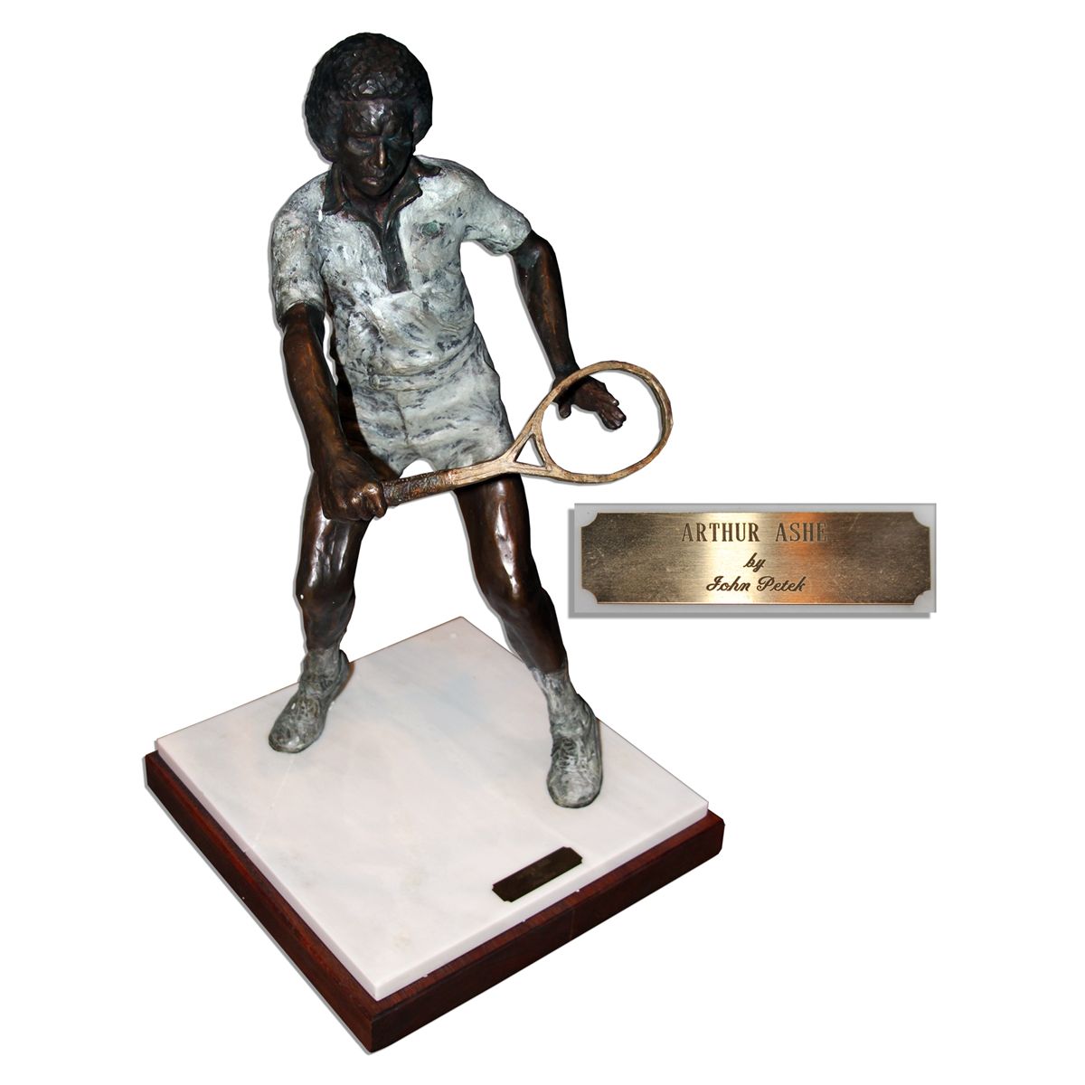Unique Sculpture of Arthur Ashe by Bronze Sculpture Artist John Petek