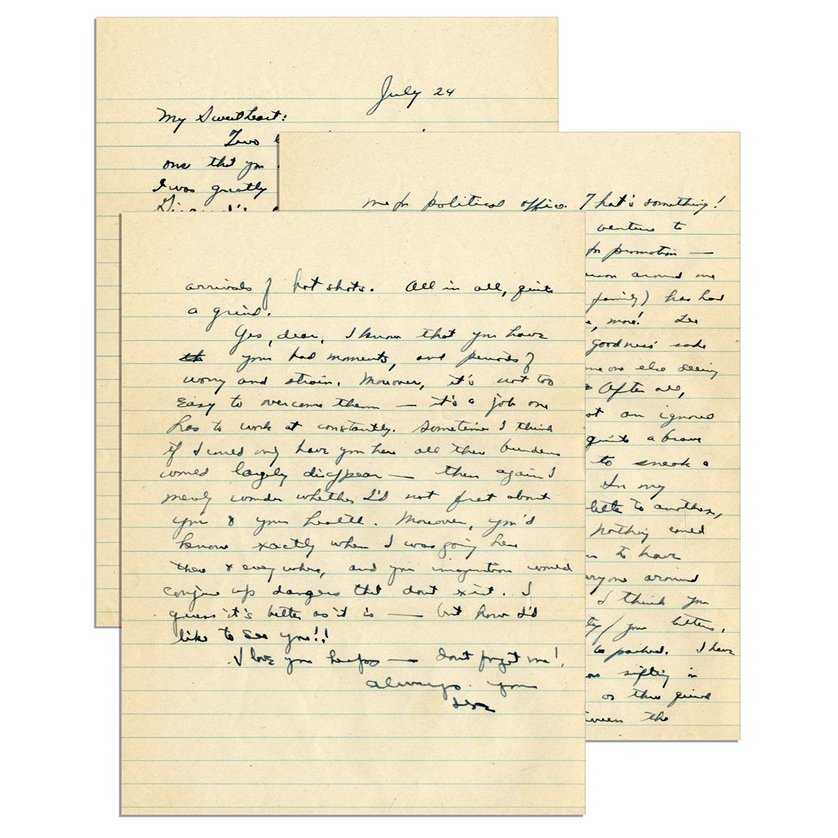 Dwight Eisenhower Letter to Mamie After the Birth of Their Son ...