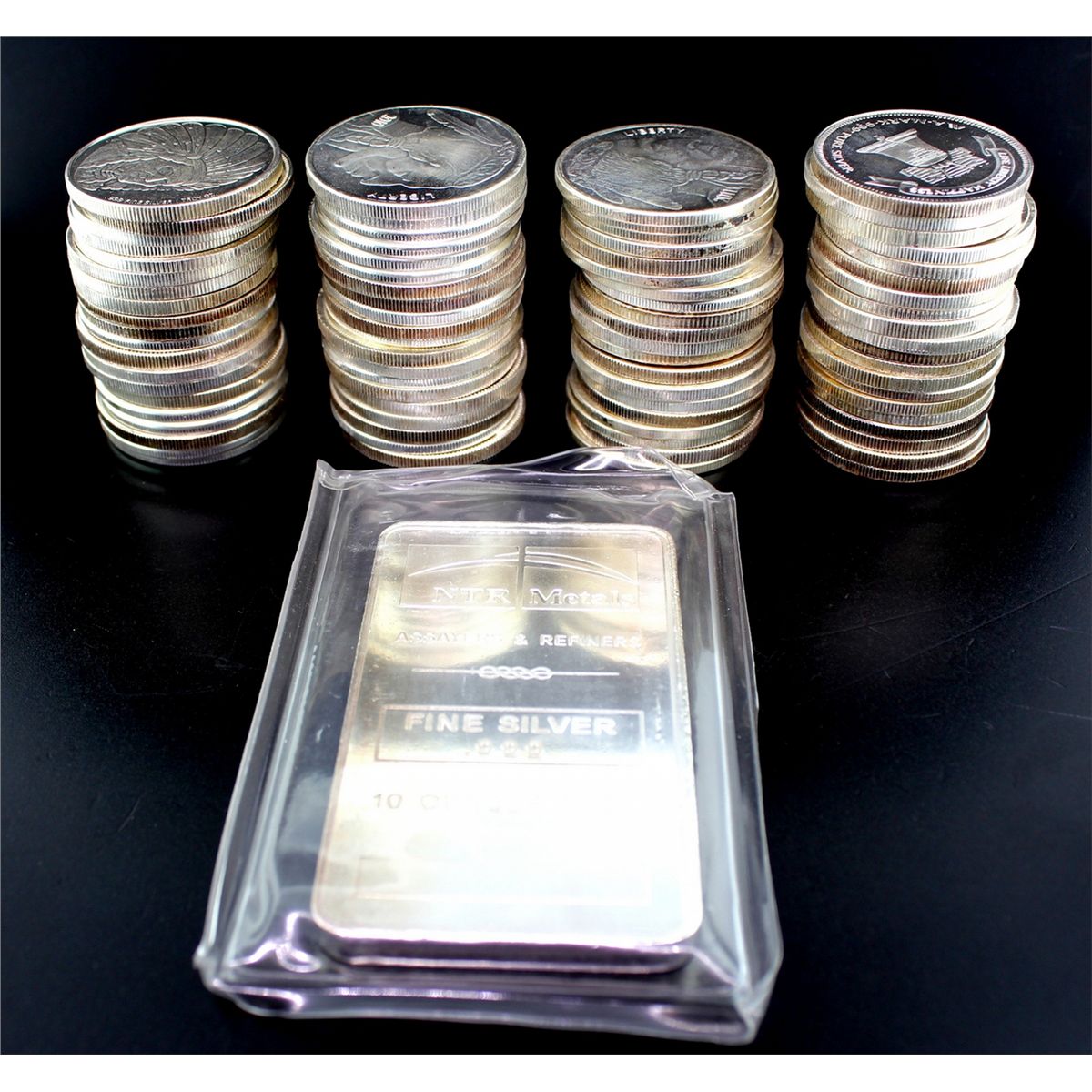 BULLION: (80) 1 oz. silver rounds; .999 silver, 2503 gramsBULLION: (1 ...