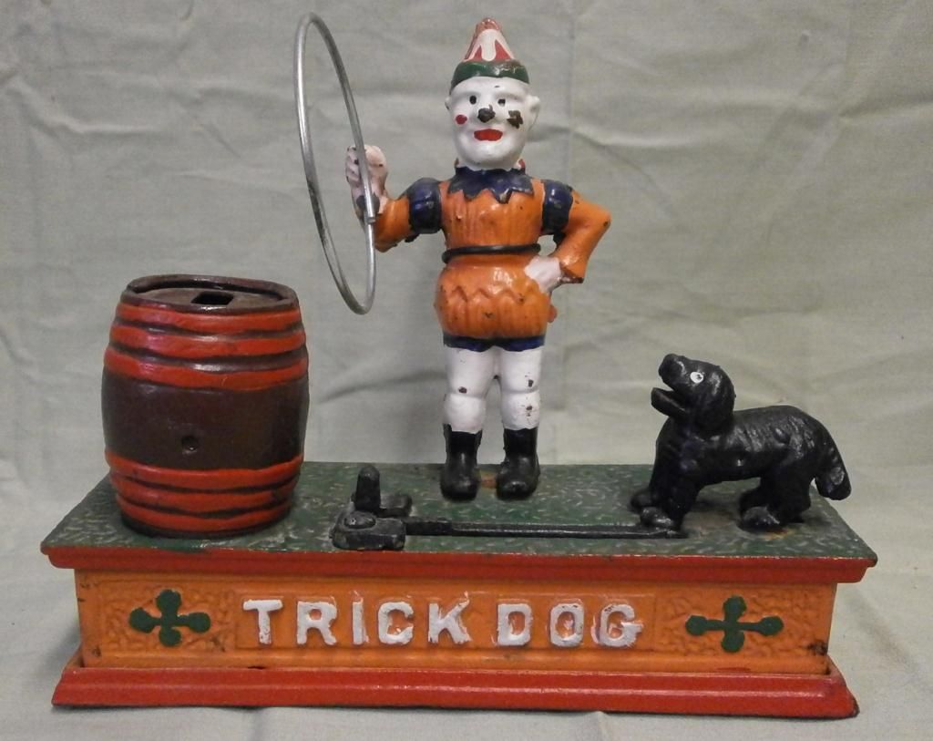 Cast Iron Trick Dog Mechanical Bank