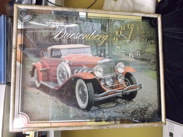 Duesenberg Clock Framed Under Glass