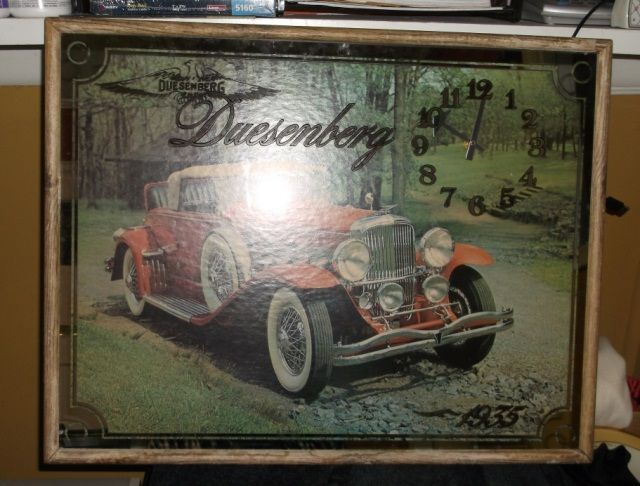 Duesenberg Clock Framed Under Glass