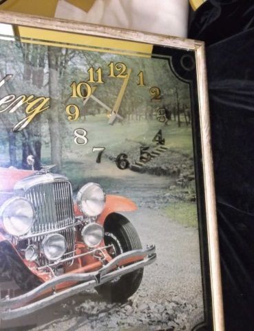 Duesenberg Clock Framed Under Glass